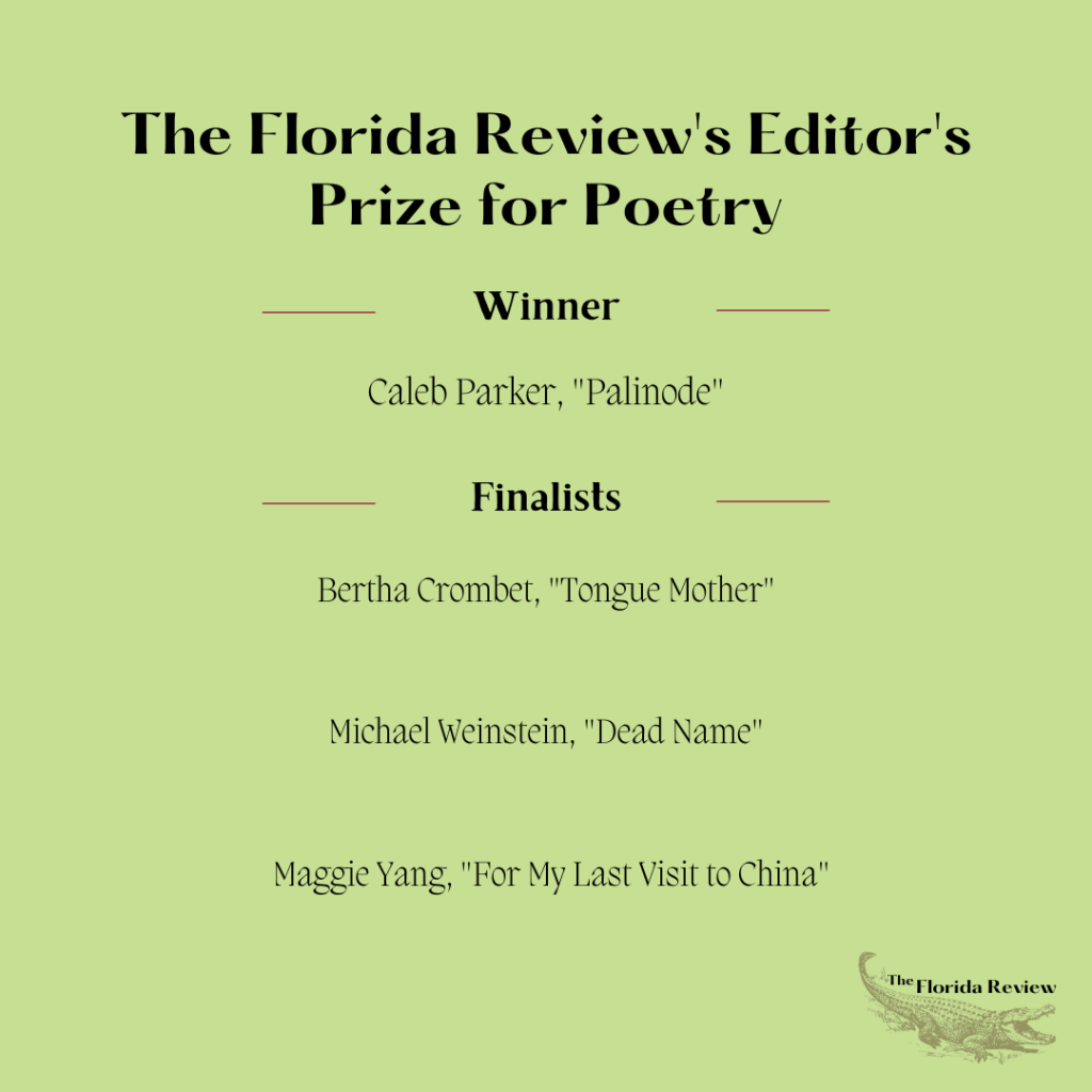 Announcing the Winner of the 2023 Editor’s Prize for Poetry | The Florida Review at UCF